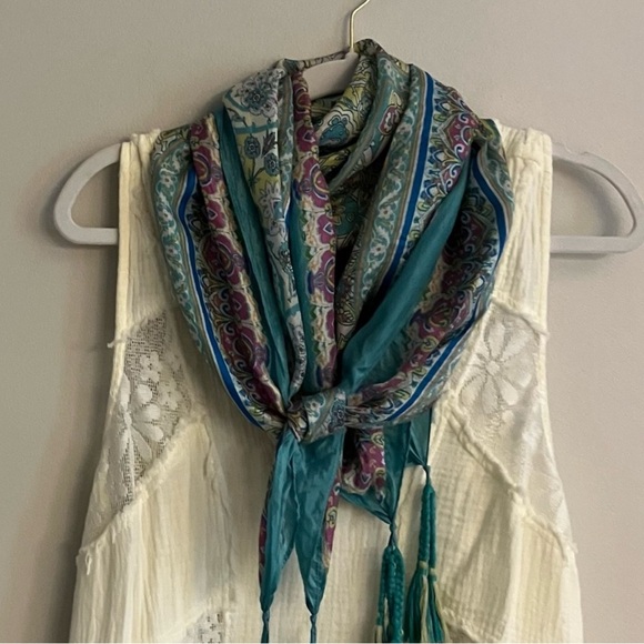 Johnny Was | Accessories | Johnny Was Blue And Purple Scarf With ...
